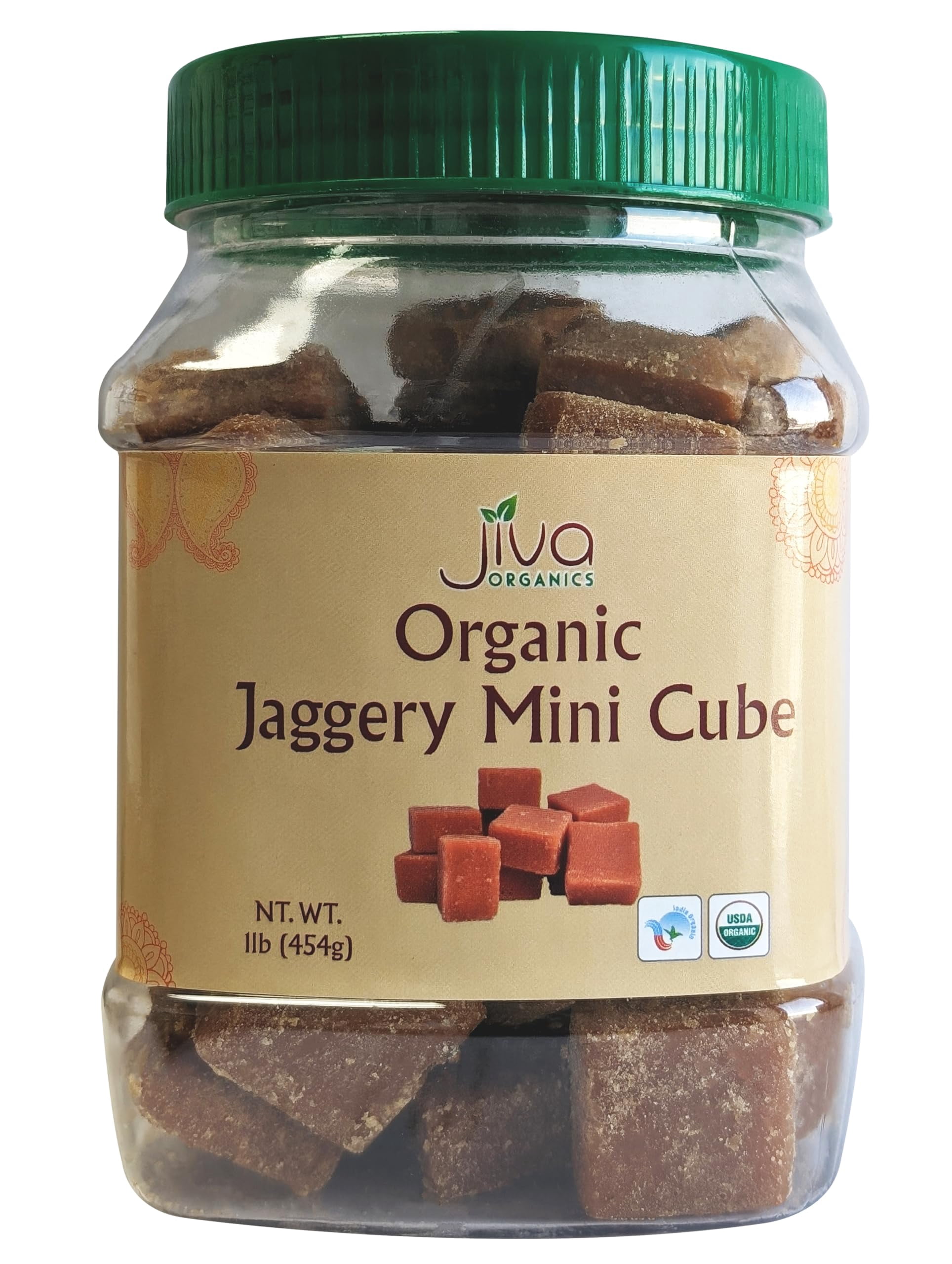 Jiva Organics Organic Jaggery OKA4 Whole (Gur, Panela) 1 LB (454g ...
