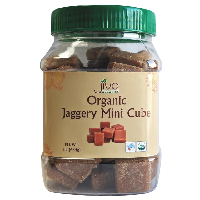 Jiva Organics Organic Jaggery OKA4 Whole (Gur, Panela) 1 LB (454g ...