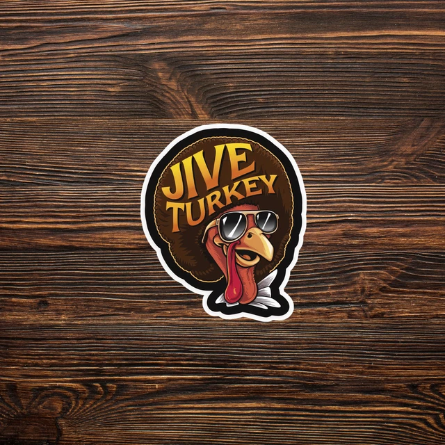 Jive Turkey Thanksgiving Sticker - Cool Turkey With Sunglassesphone ...