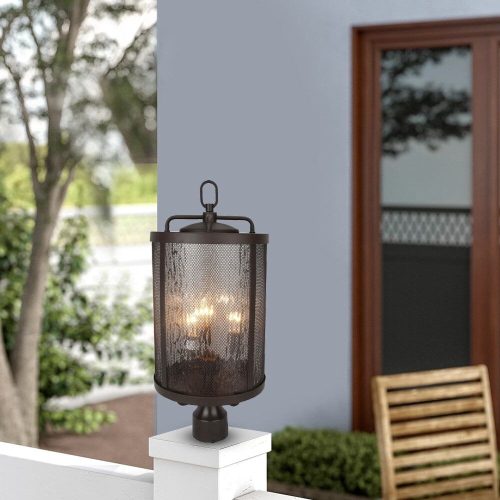 Jiven 3 Light Outdoor Post Lighting in Bronze finish - Walmart.com
