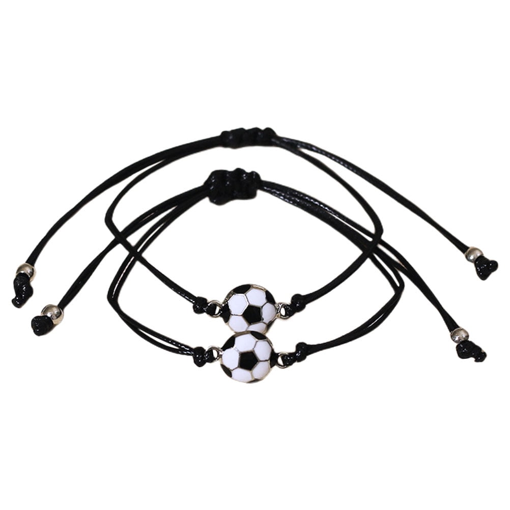 Jiyike 1 Pair of Portable Bracelets Soccer Themed Wrist Bracelets ...