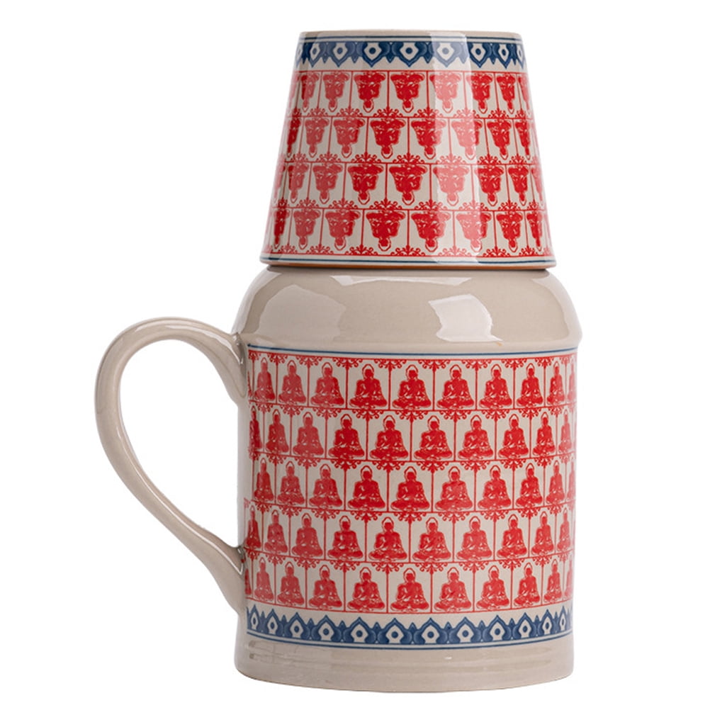 Jiyike 1 Set Of Vintage Style Ceramic Carafe And Cup Set Large Capacity ...