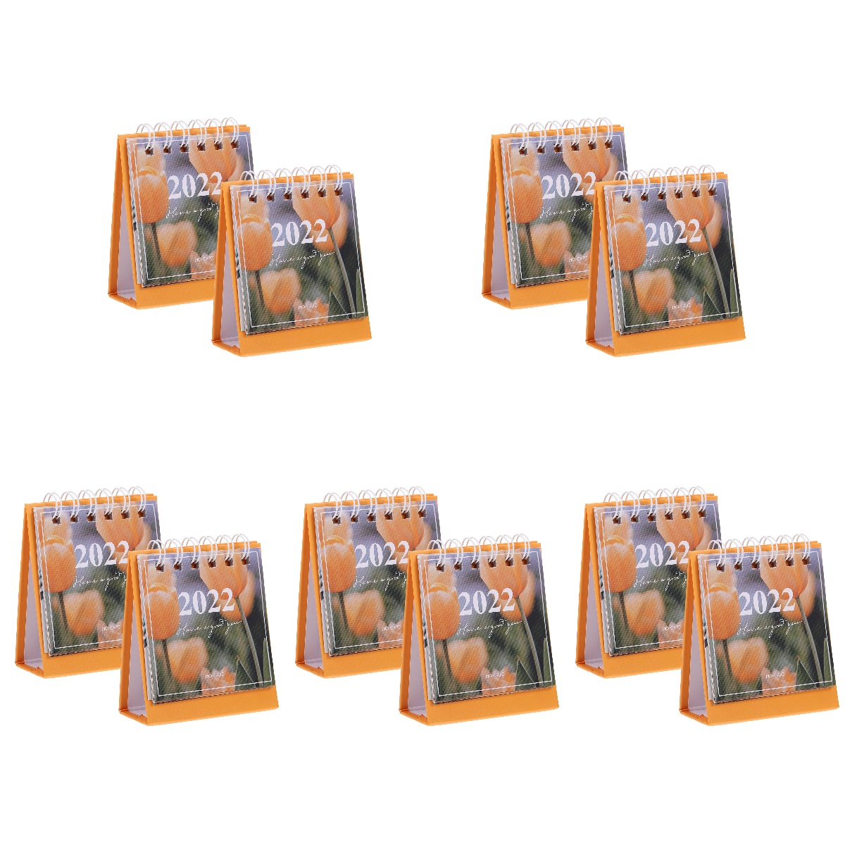 Jiyike 10 pcs Mini Desktop 2022 Calendars Simple Desktop Notebooks Note ...