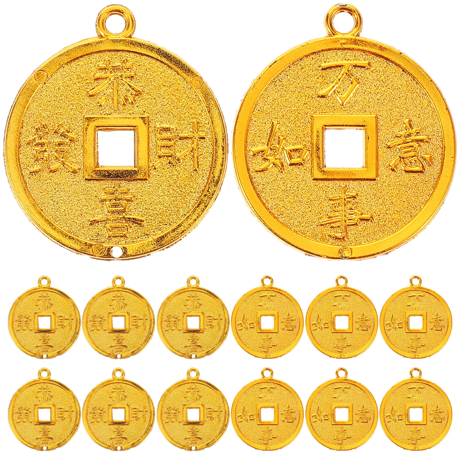 Jiyike 20 Pcs Chinese Feng Shui Coins I-Ching Coins Chinese Good Luck ...