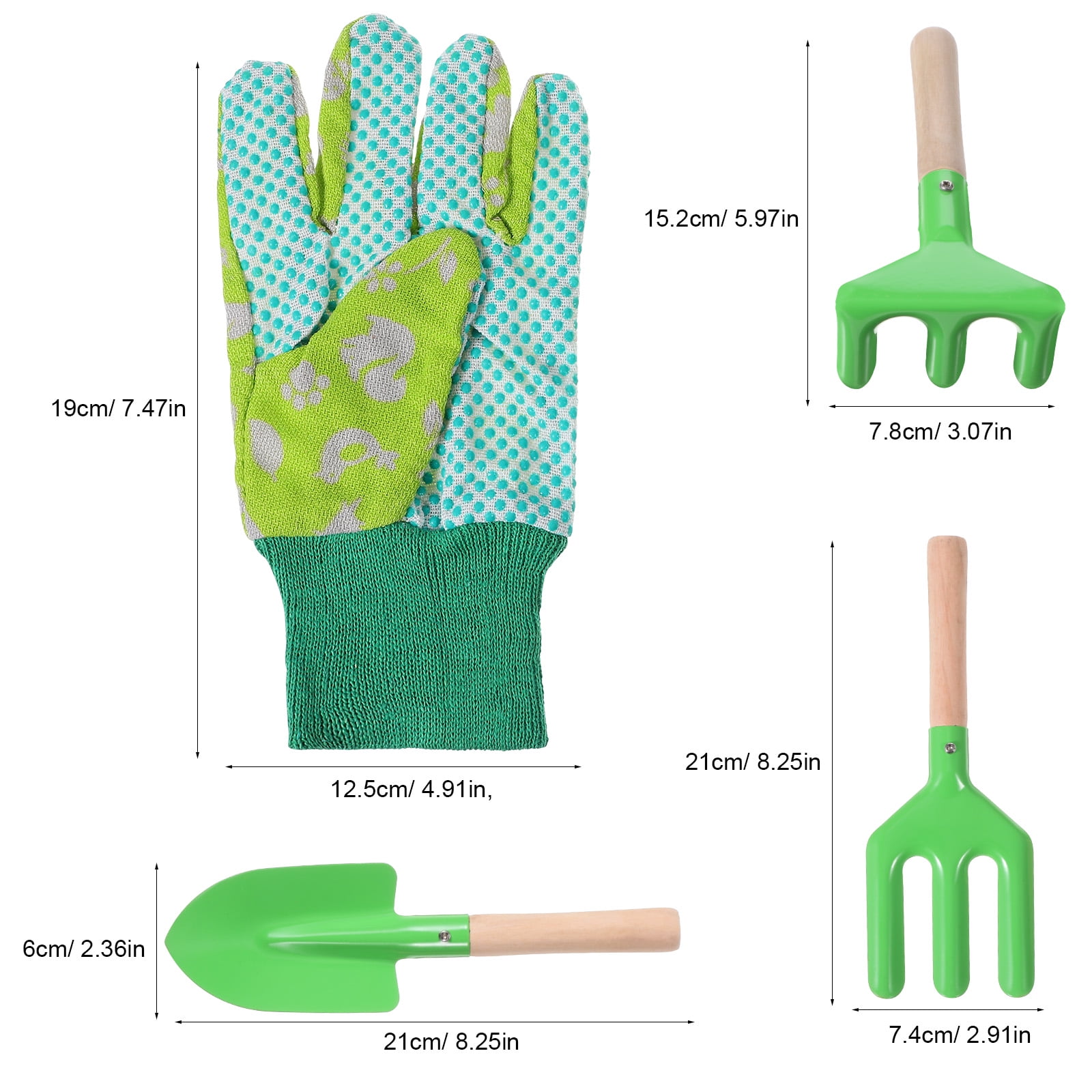 Jiyike 20 Pcs /Set Kids Gardening Tool Kit Wooden Handle Garden Tools ...
