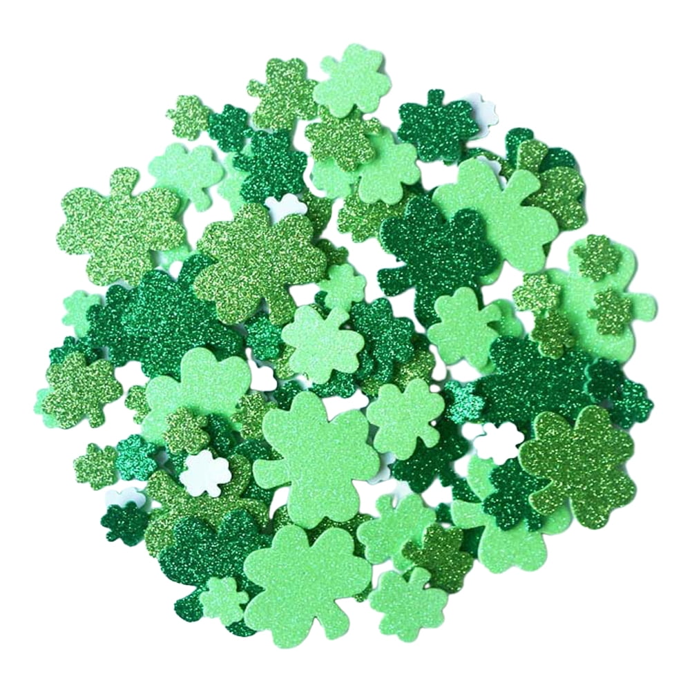 Masteelf 3 Bags of Shamrock Adhesive Stickers for St. Patrick's Day EVA ...