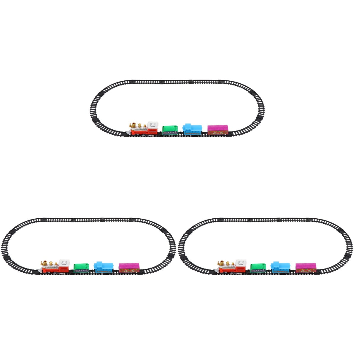 Jiyike 3pcs Christmas Electric Rail Train Toy Children Electric Train ...