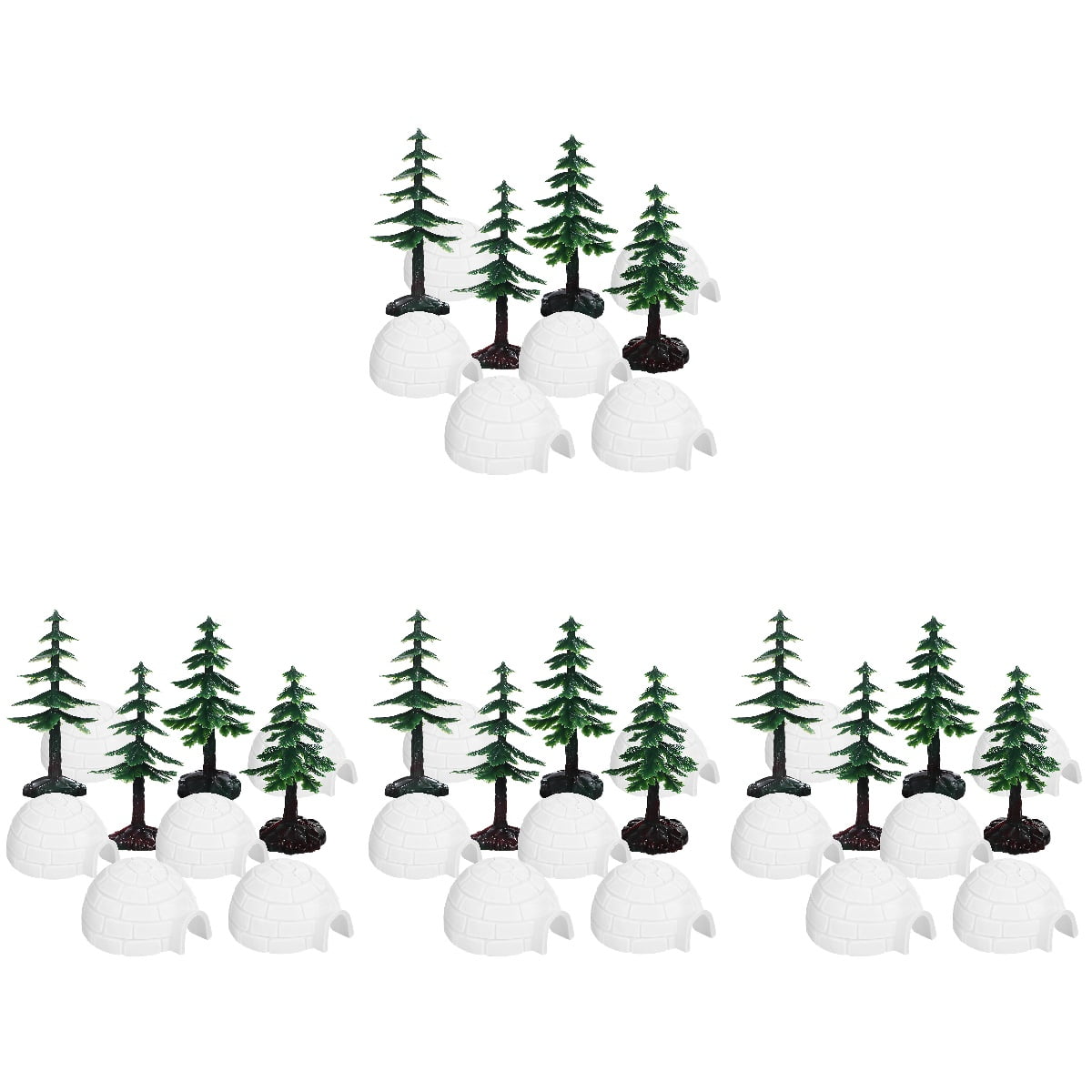 Jiyike 4 Sets Igloo Models Ice House Models Igloo Figurines Mini ...