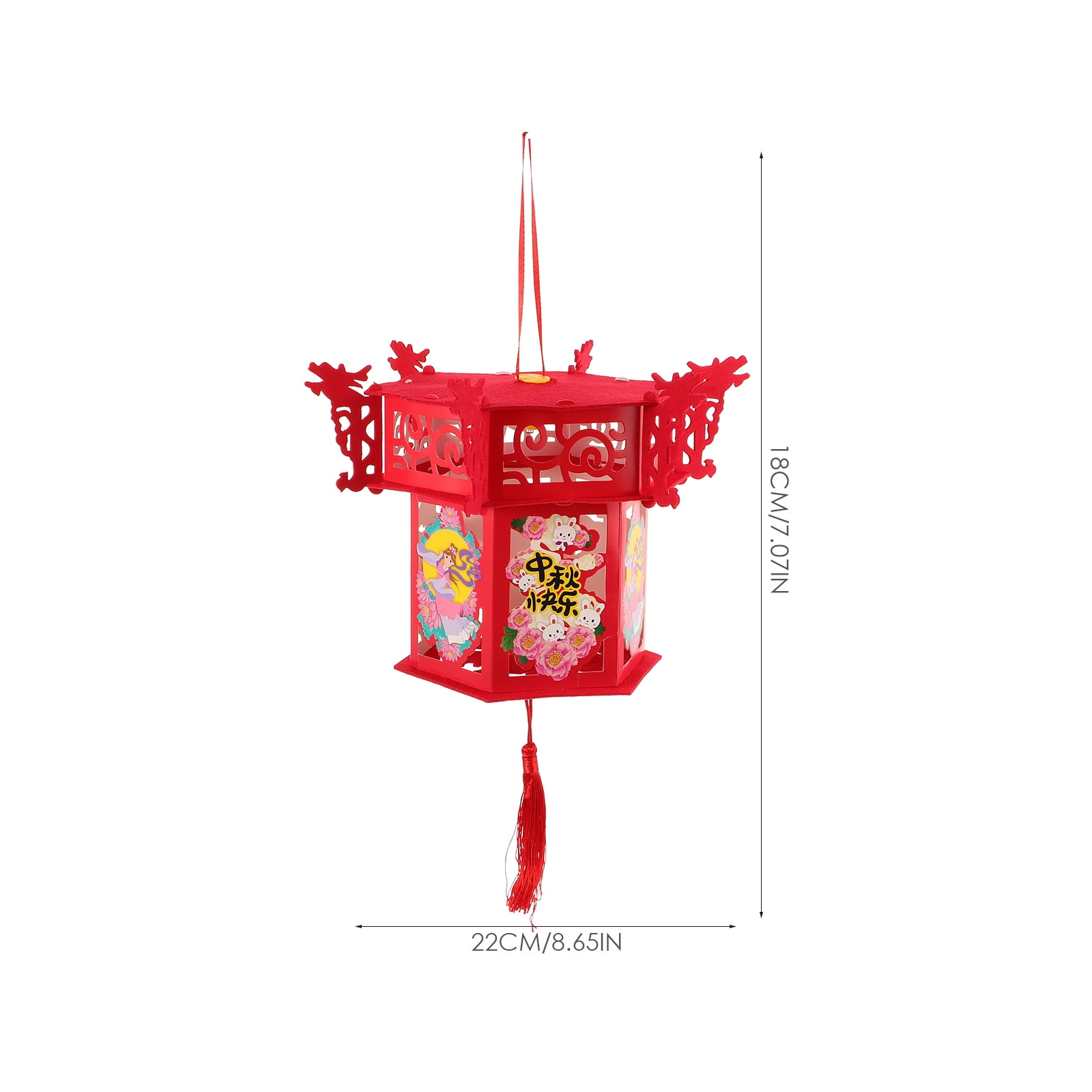 Jiyike 4pcs DIY New Year Lantern Double Layer DIY Paper Lantern ...