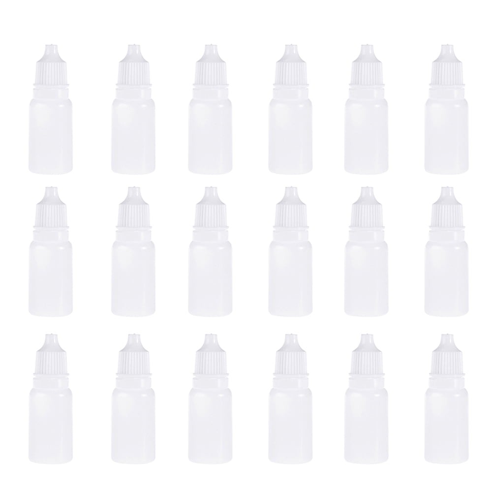 Jiyike 50 Pcs 10ml Empty Plastic Squeezable Dropper Bottles Eye Liquid
