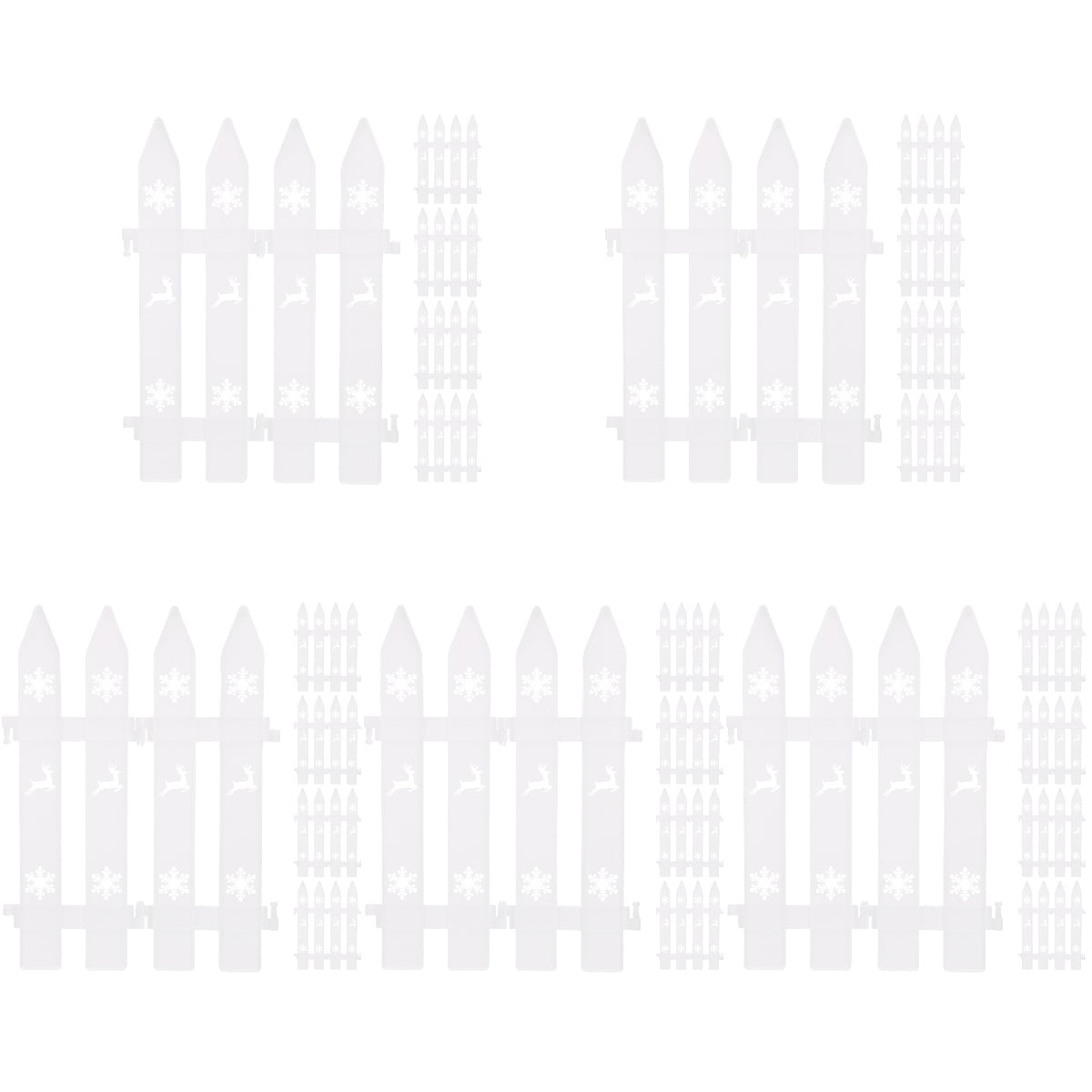 Jiyike 50 pcs Christmas Tree Fences Plastic Fences Christmas Scene ...