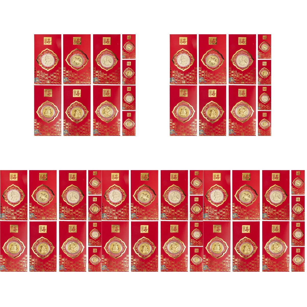 Jiyike 50 pcs Red Envelope Birthday Red Packet Rabbit Spring Festival ...