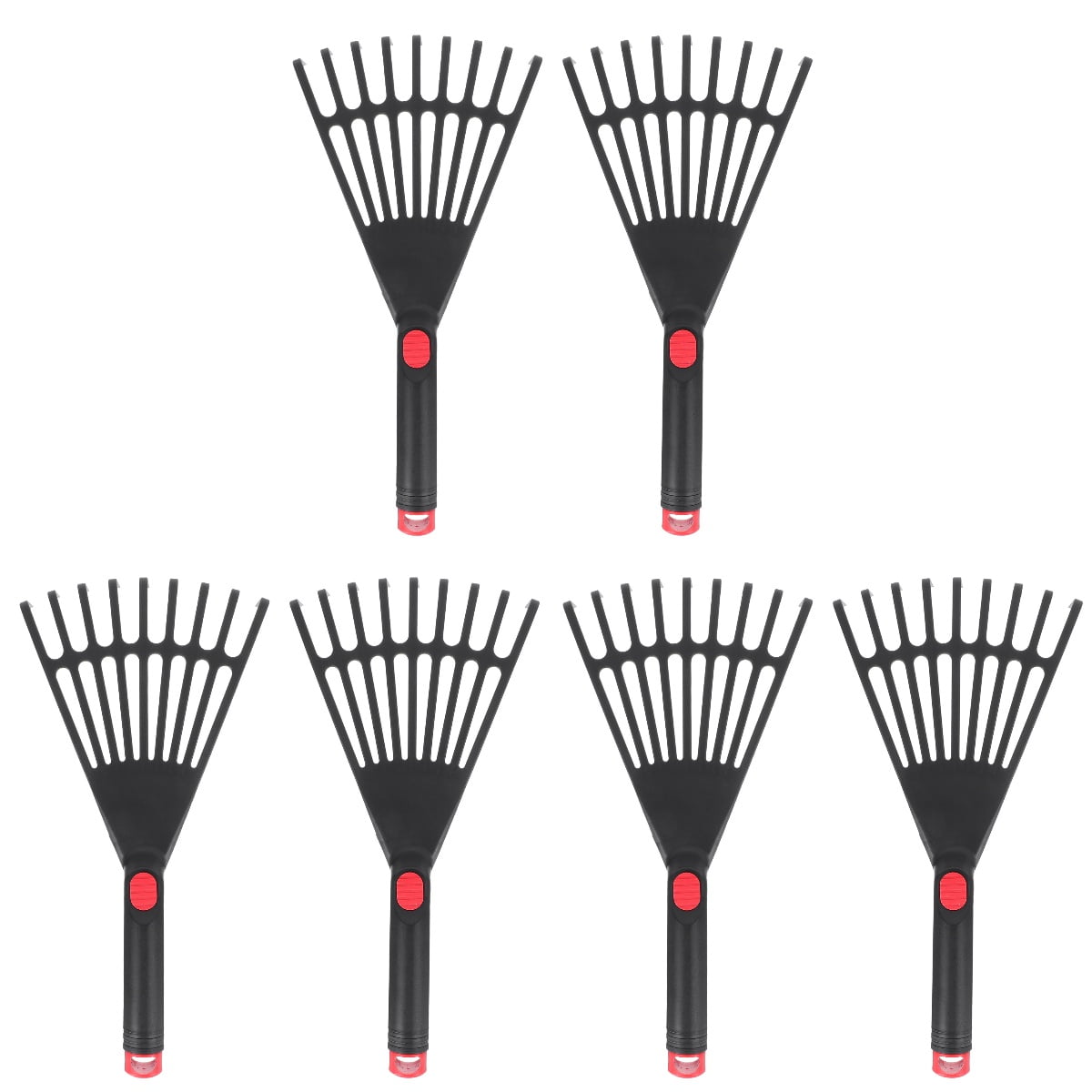 Jiyike 6 Pcs Plastic Rakes Practical Gardening Rakes Durable Grass Dead ...