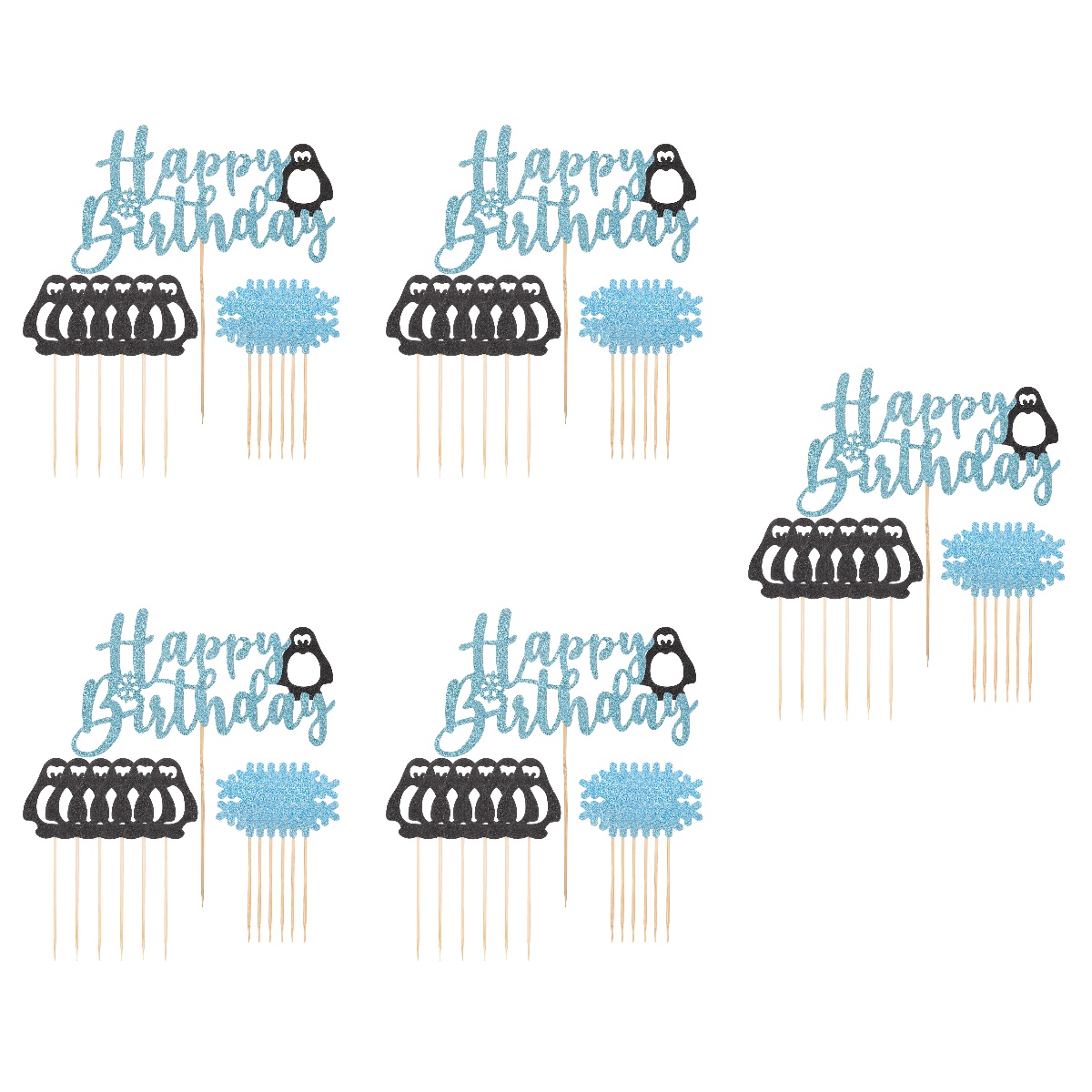 Jiyike 65 pcs Beautiful Cake Toppers Decorative Insert Cards Lovely ...