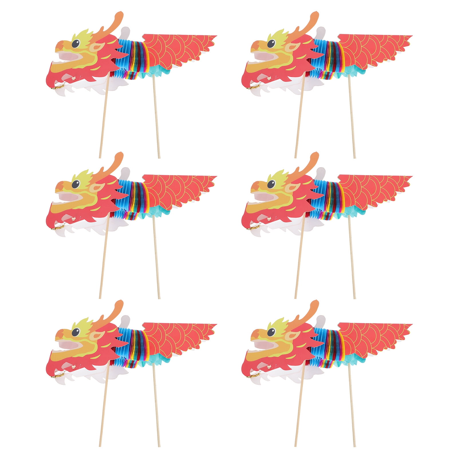 Jiyike 6Sets Unique Dragon Craft Material Unfinished DIY Dragon ...