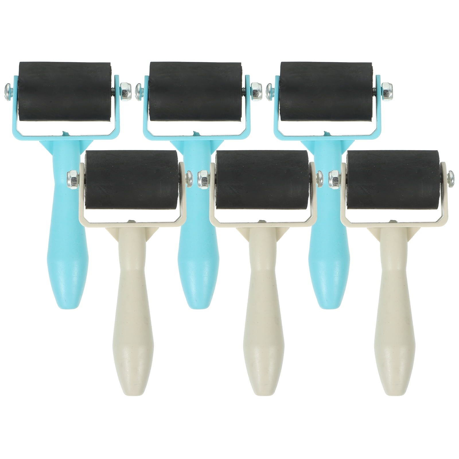 Jiyike 6pcs Professional Brayer Roller Printmaking Painting Roller Ink ...