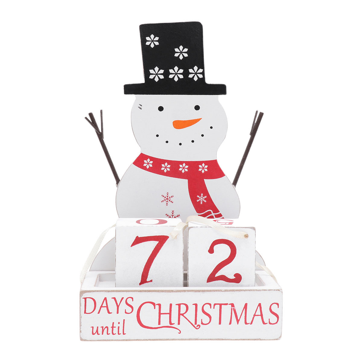 Jiyike Adorable Snowman Design Desktop Calendar Christmas Wooden ...
