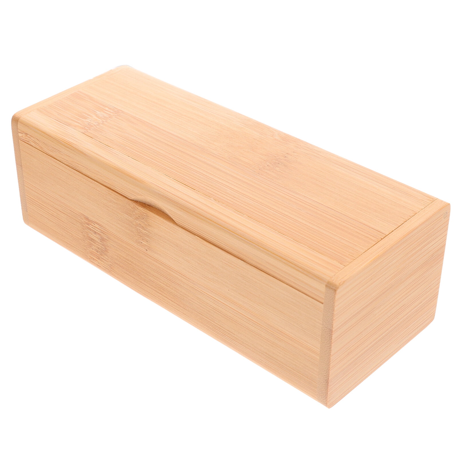Jiyike Bamboo Box with Lid Bamboo Wood Glasses Box Trinket Box Bamboo ...