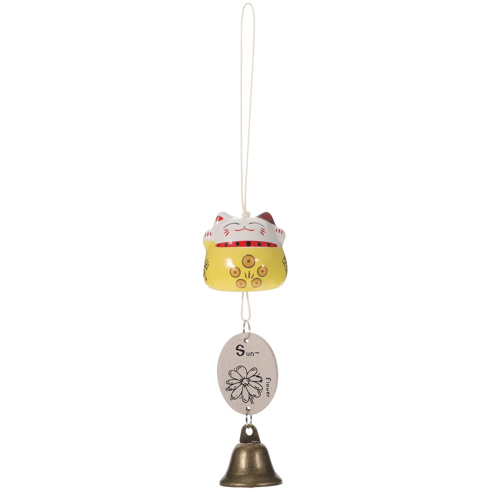Jiyike Cute Wind Fortune Cat Chime Romantic Wind Bell Decorative ...
