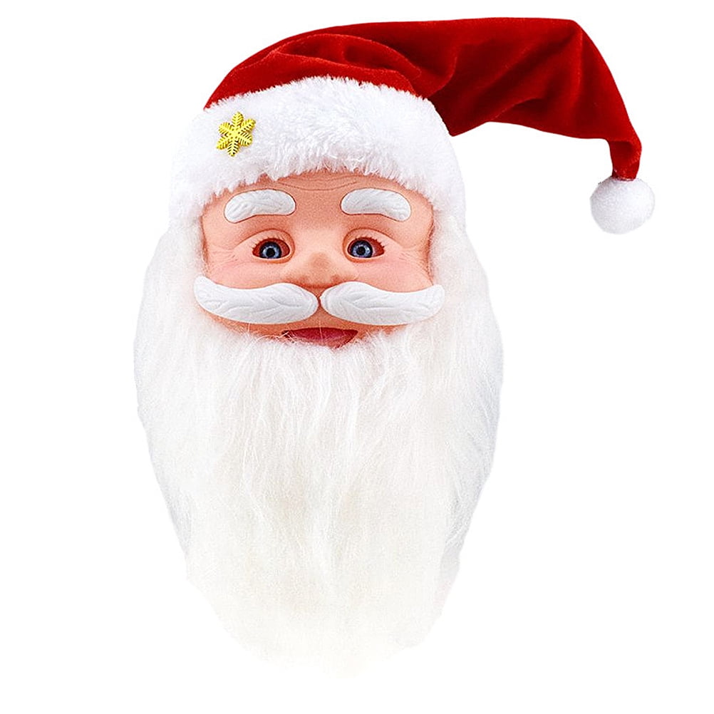 Jiyike Fantastic Christmas Santa Toy Electric Singing Santa Claus Head ...