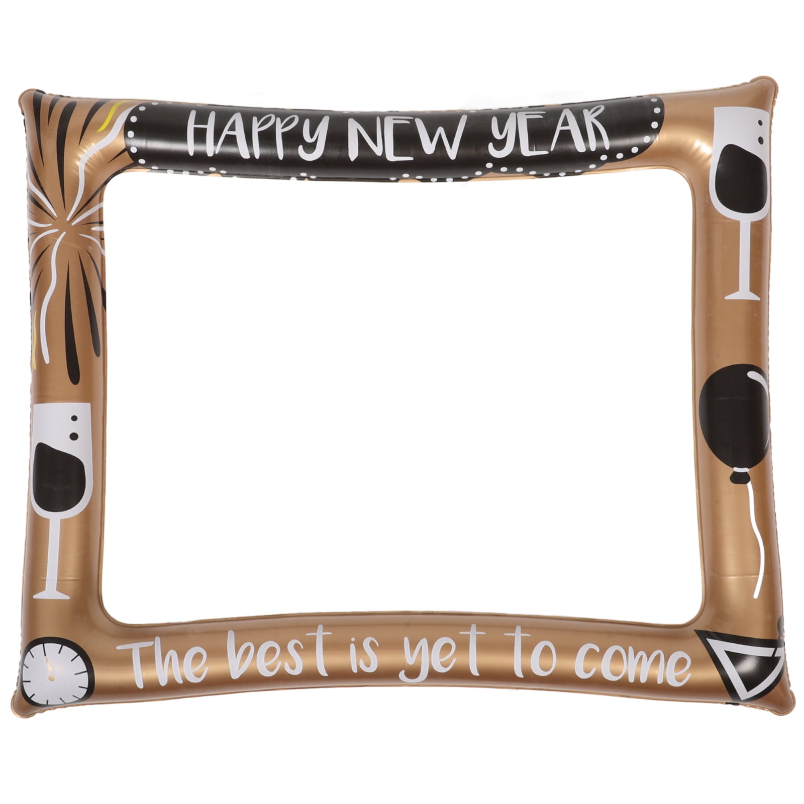 Jiyike Inflatable Happy New Year Photo Booth Frame Funny Selfie Prop ...