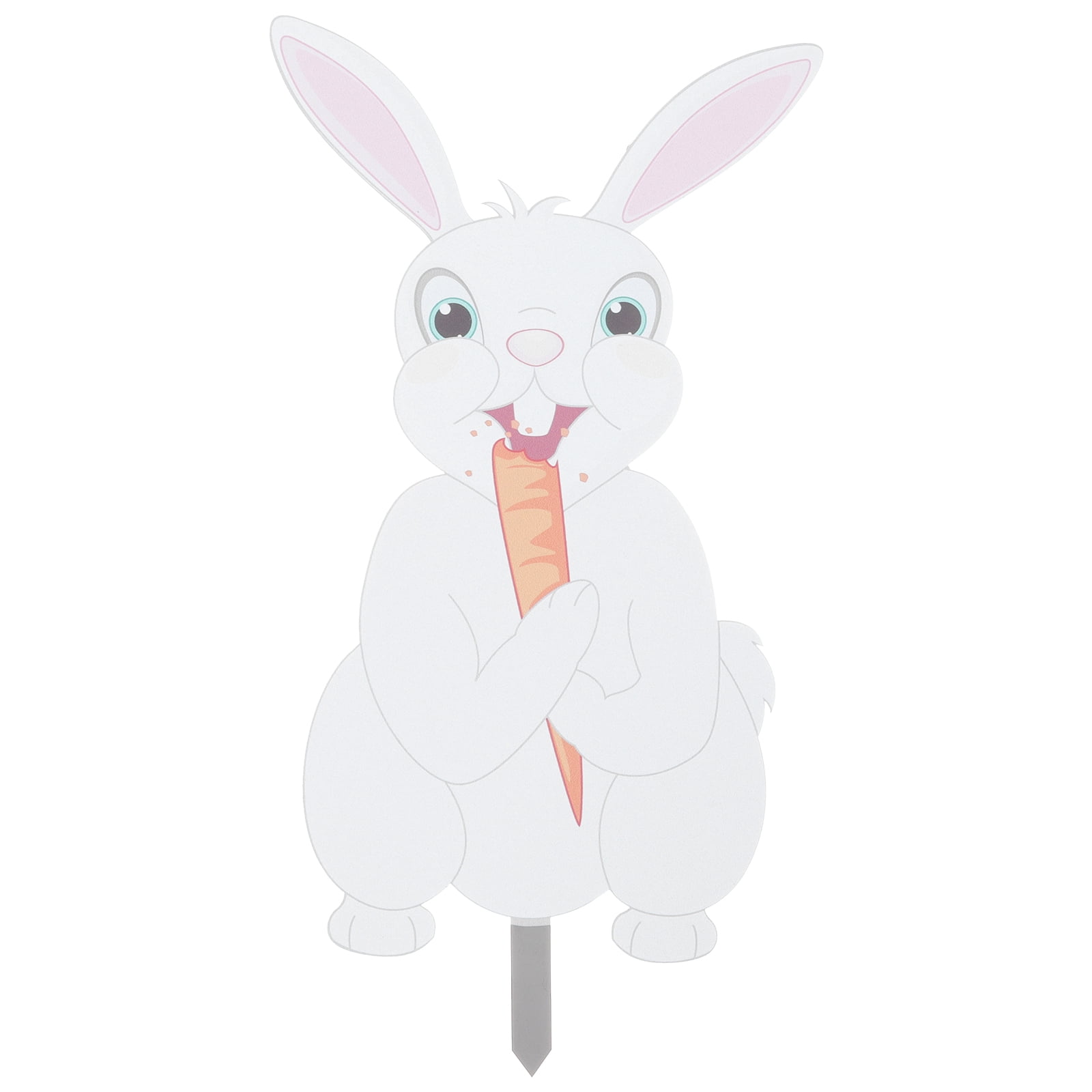 Jiyike Lively Cartoon Rabbit Yard Sign Ornamental Garden Bunny Stake ...