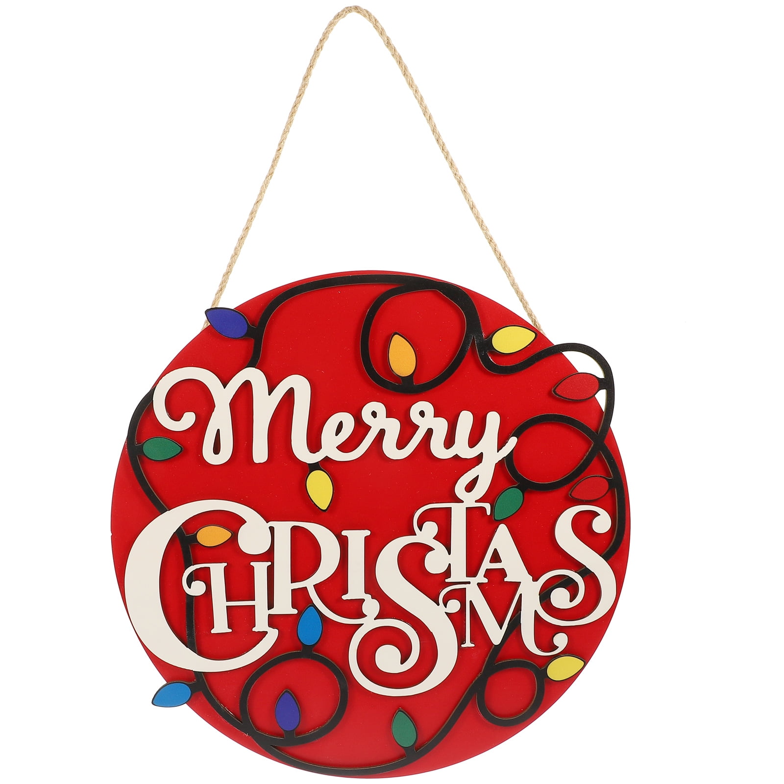 Jiyike Merry Christmas Hanging Sign Wooden Christmas Party Front Door ...
