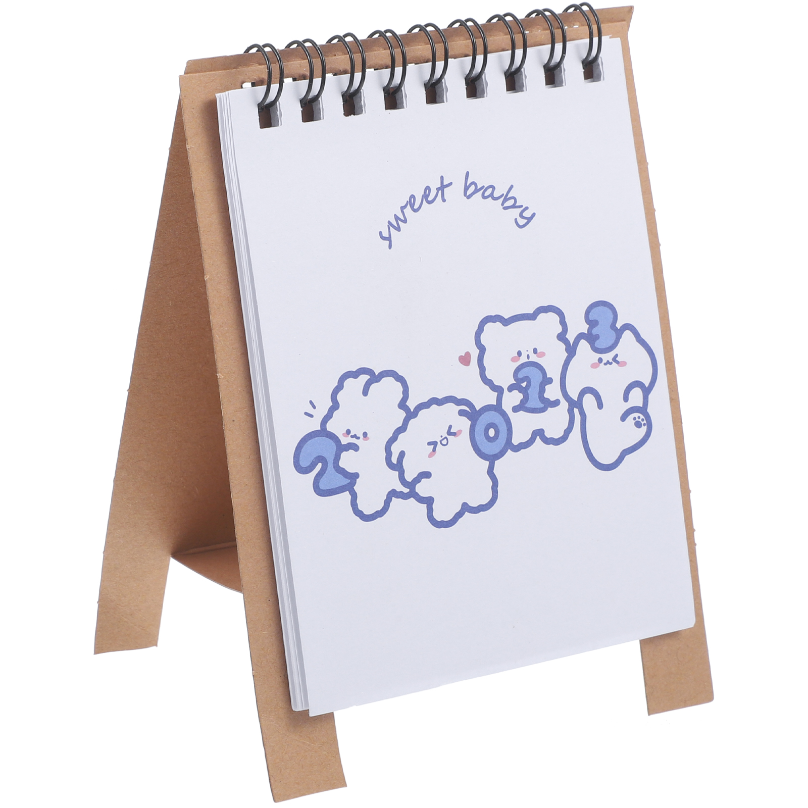 Jiyike Time Schedule Calendar Standing Flipped Calendar Tabletop ...