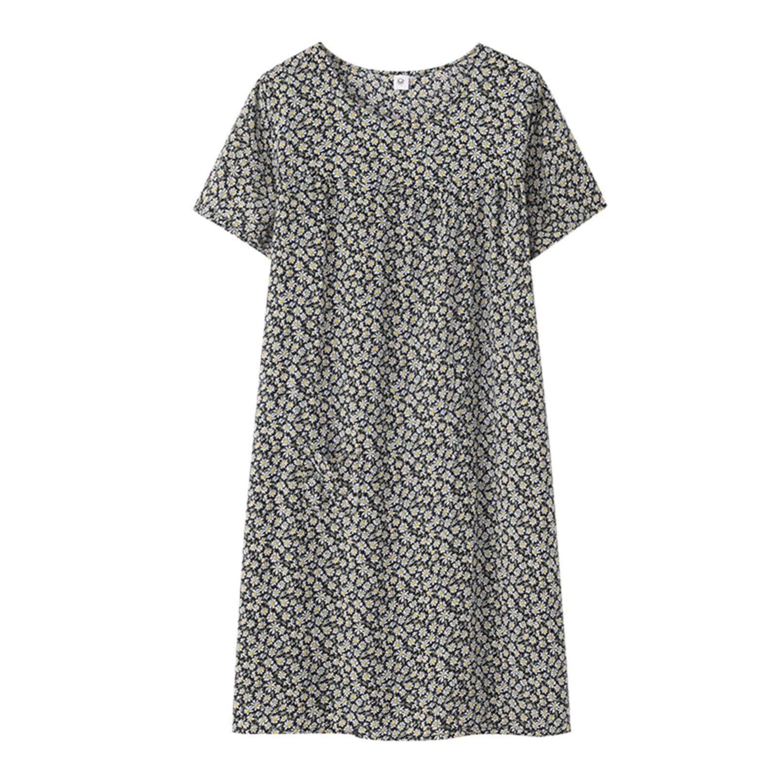Jiyugala Clearance Women's Cotton Nightgown Sleepwear Short Sleeves ...