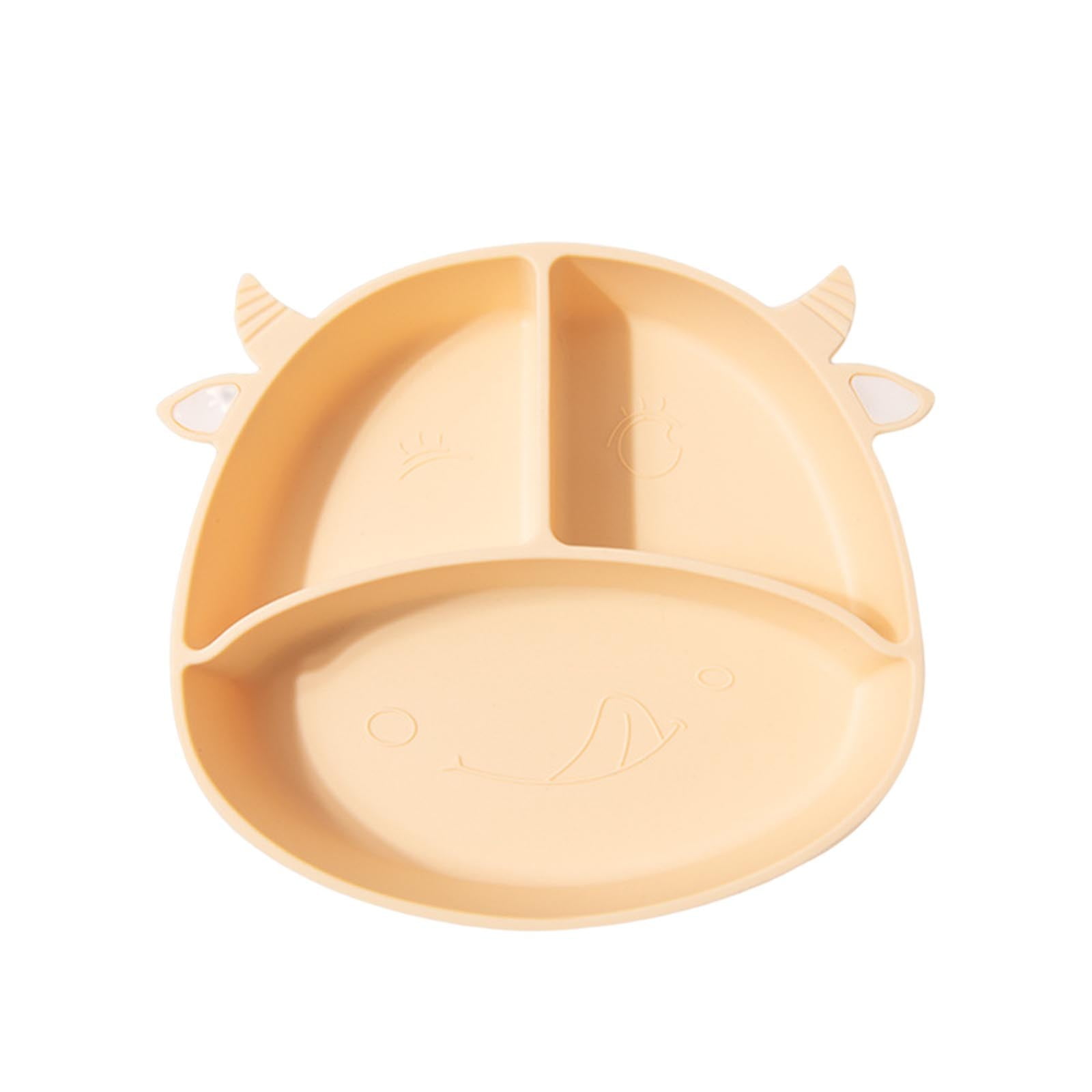 Jiyugala Dinnerware Calf Children's Silicone Dinner Plate Non Slip ...
