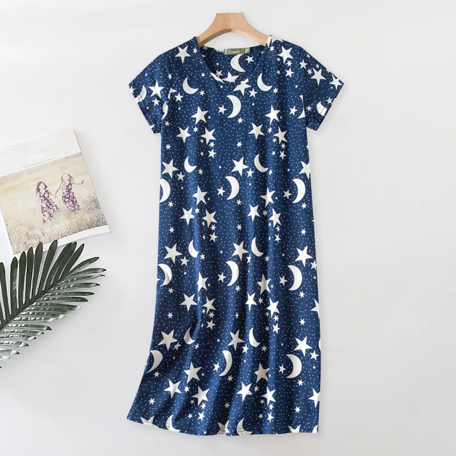 Jiyugala Nightgowns for Women Cotton Sleep Shirts Womens Nightgown ...