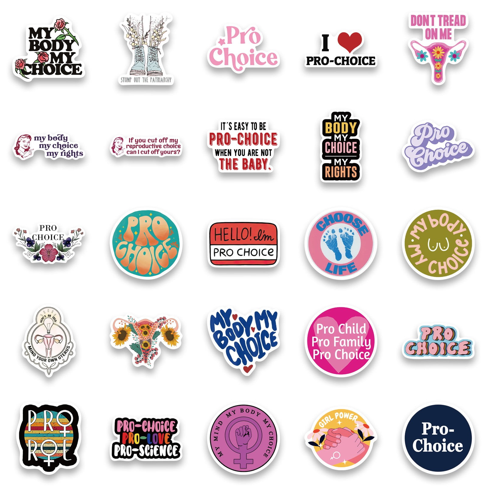 Jiyugala Stickers Fun Women Graffitis Stickers DIY Stickers Decorate ...
