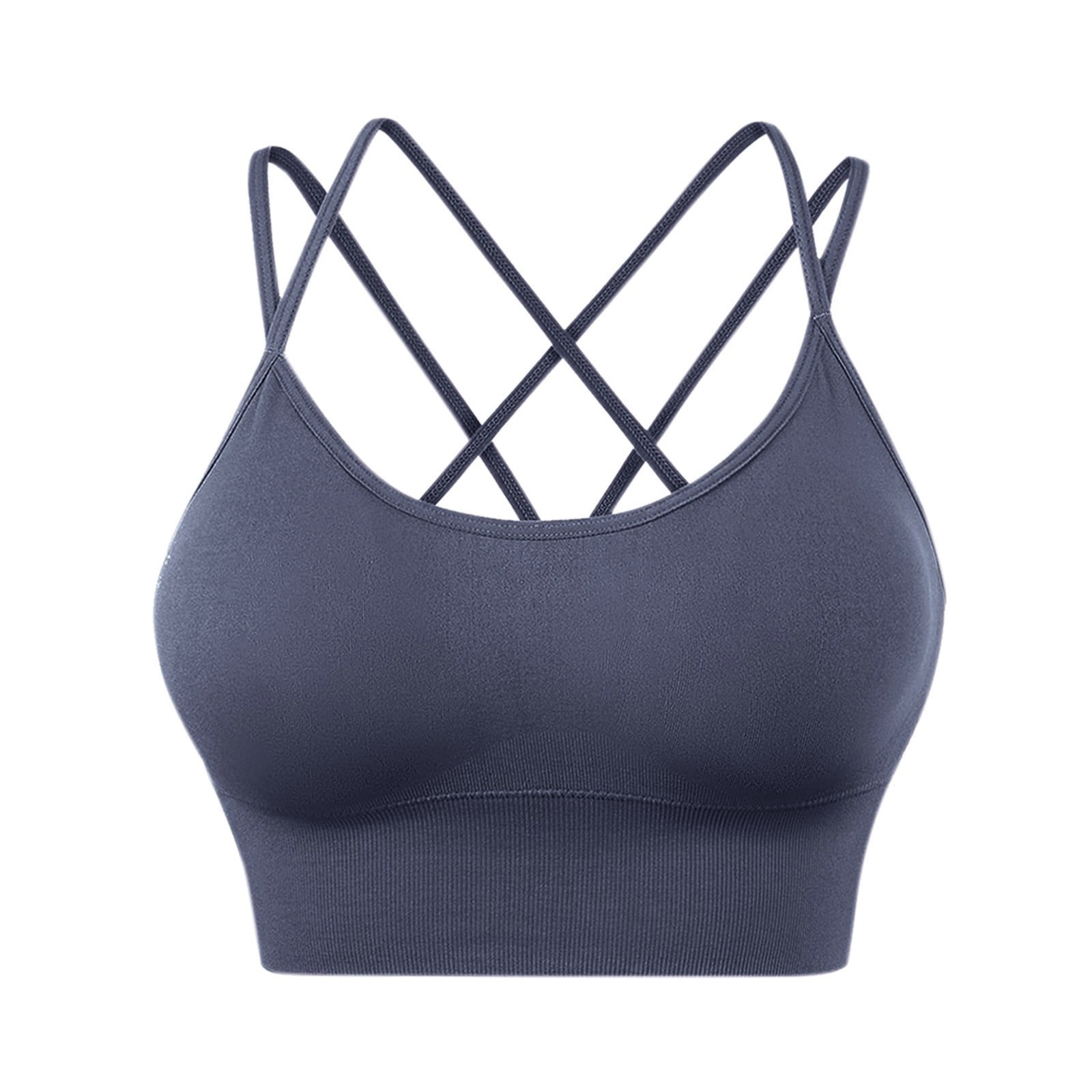 Jiyugala Womens Bra Womens Back Sport Bras Padded Strappy Cropped Bras ...