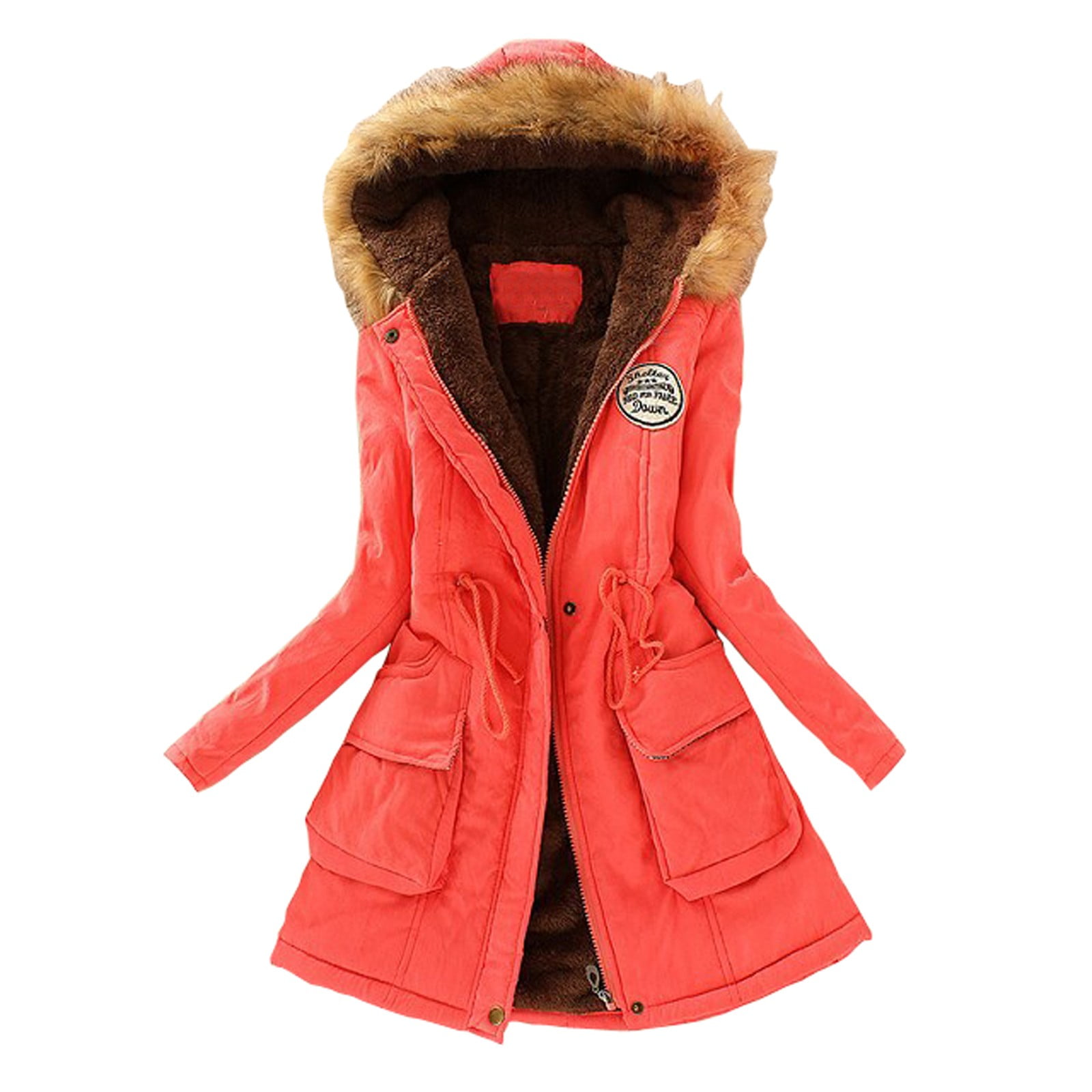 Jiyugala Womens Overcoat Warm Thickened Overcoat Warm Trendy Winter ...