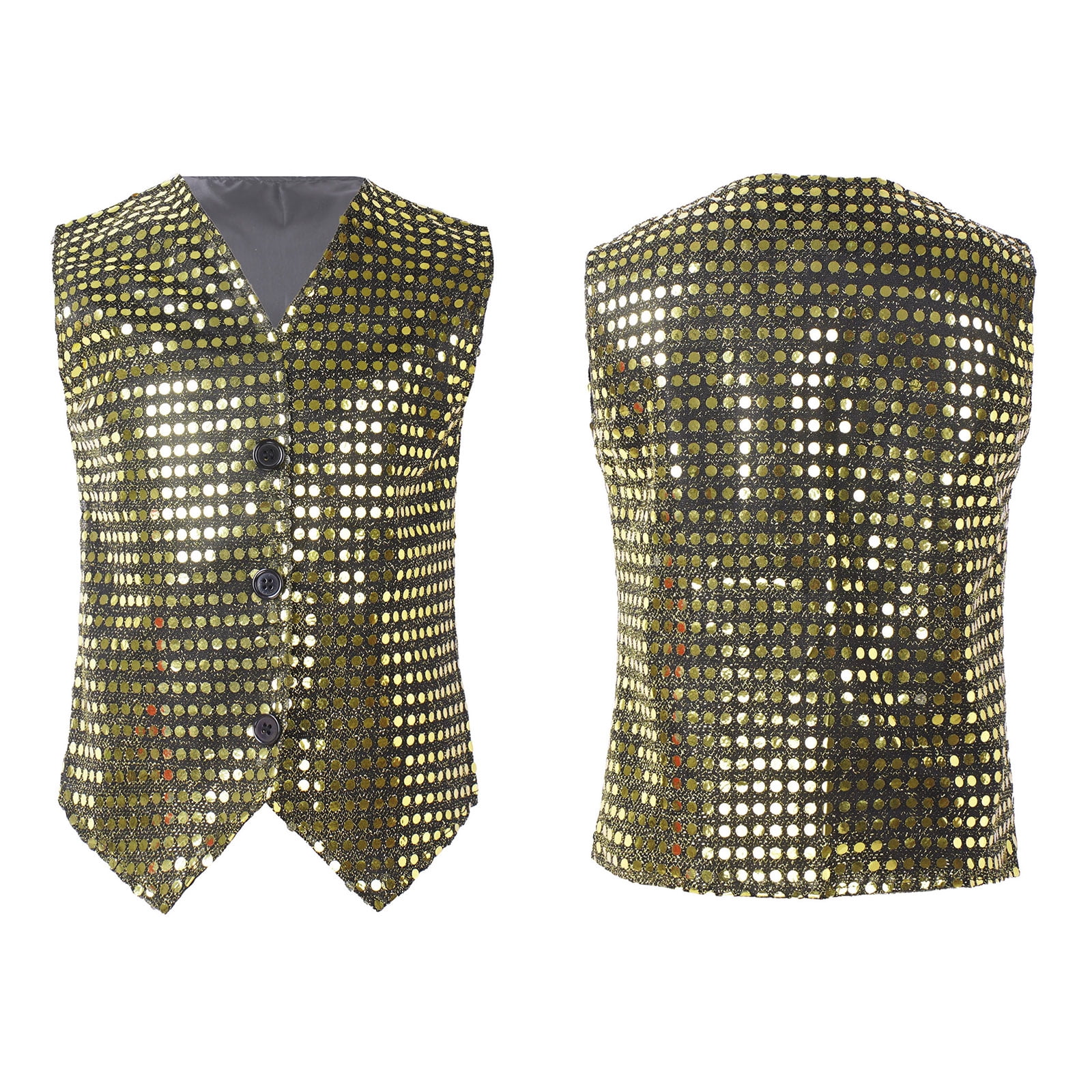 Jizyo Boys Girls Sequined Waistcoat Vest Modern Dance Jazz Choir ...