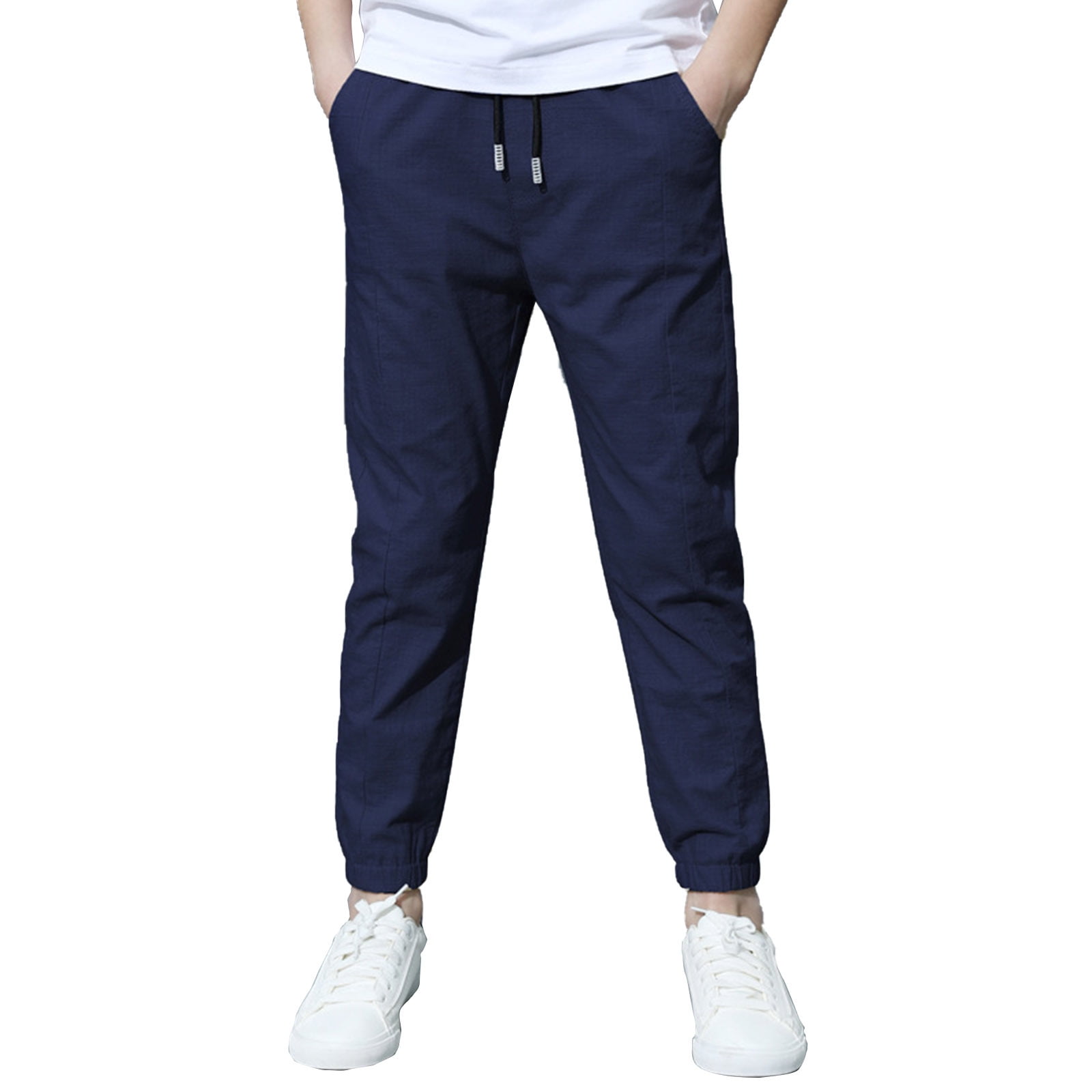 Jizyo Kids Boys Joggers Cargo Pants with Drawstring Elastic Waist ...