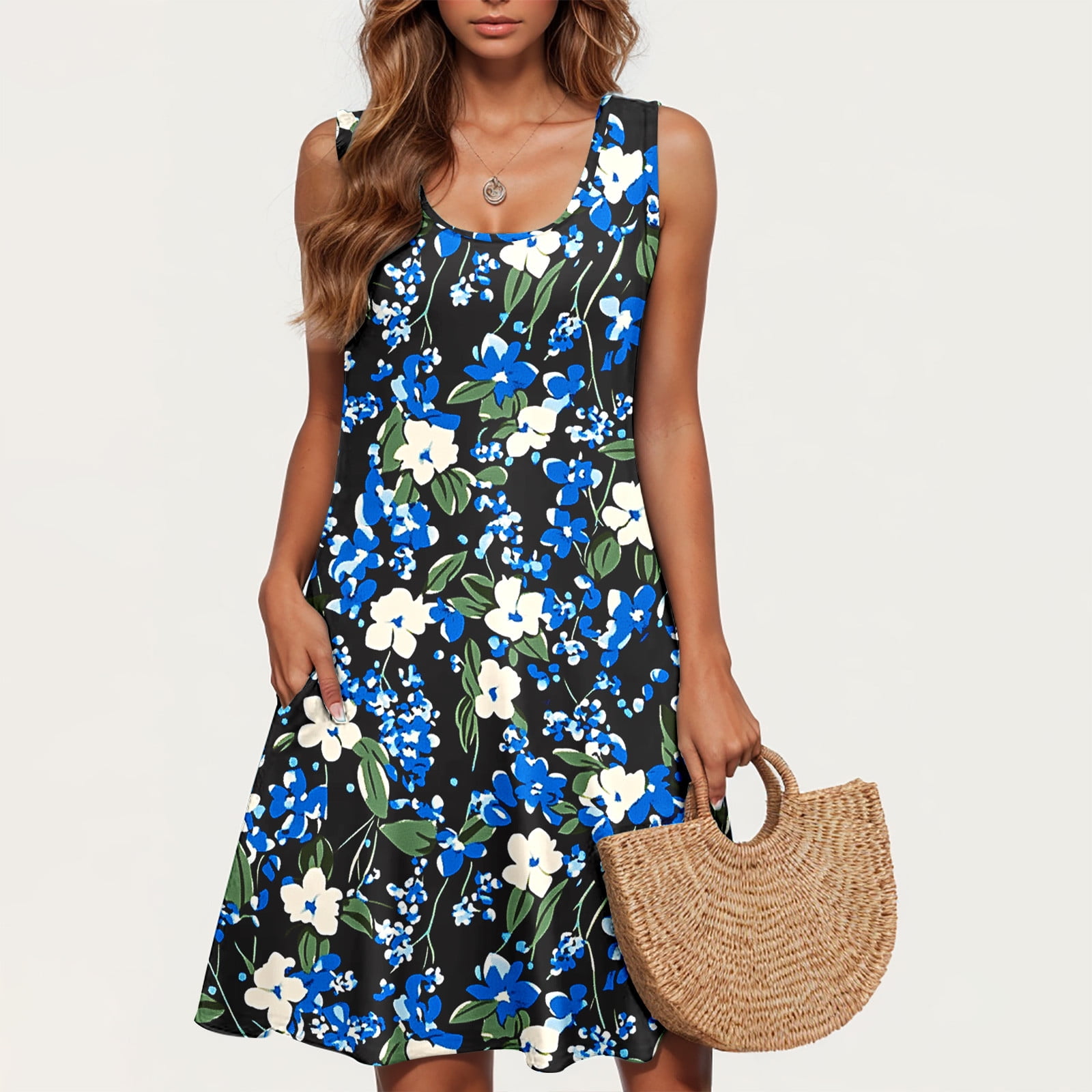 Jjayotai No Boundaries Floral Sundresses for Women, Trendy Sleeveless A ...
