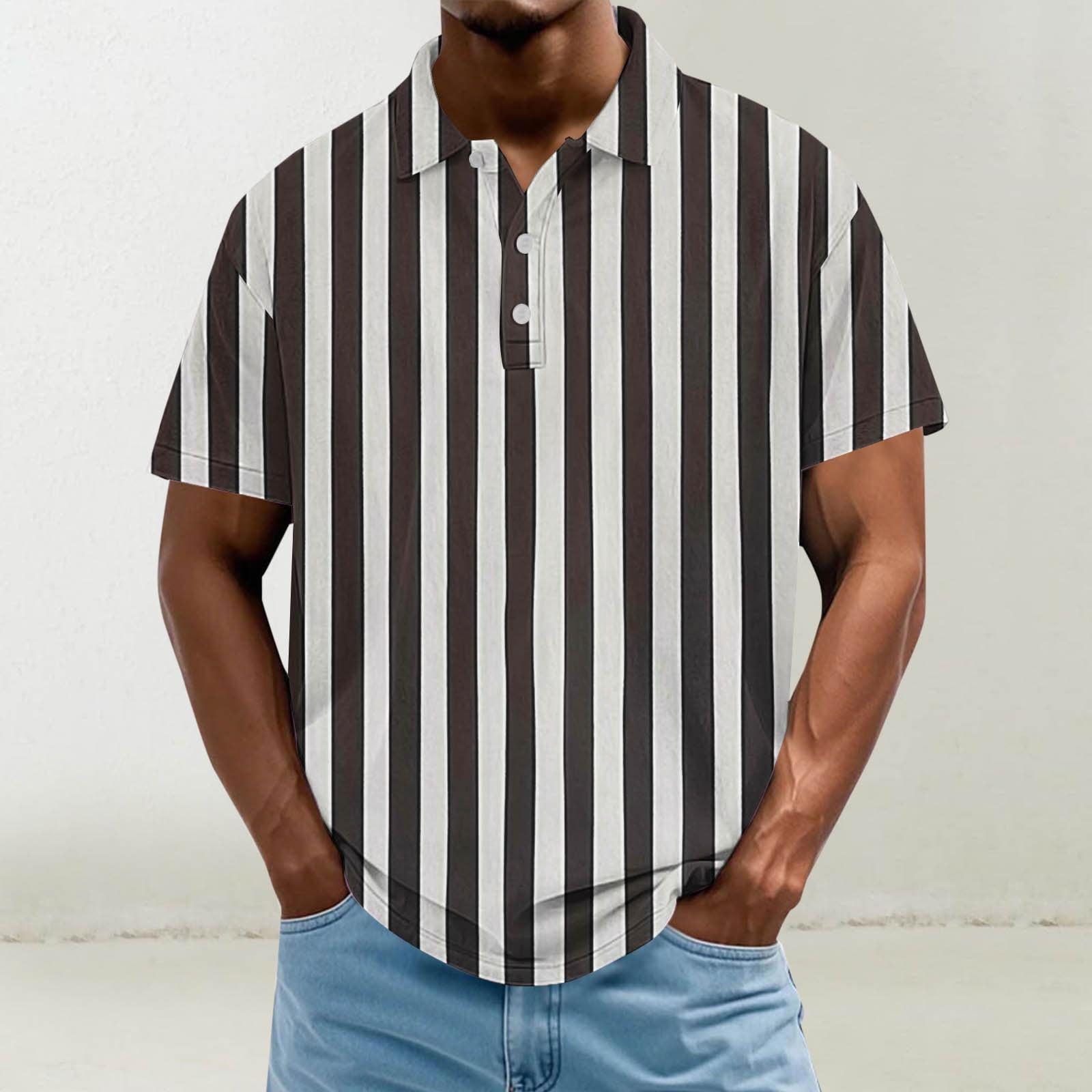 Jjayotai George Polo Shirts for Men, Men's Casual Loose Button Down ...