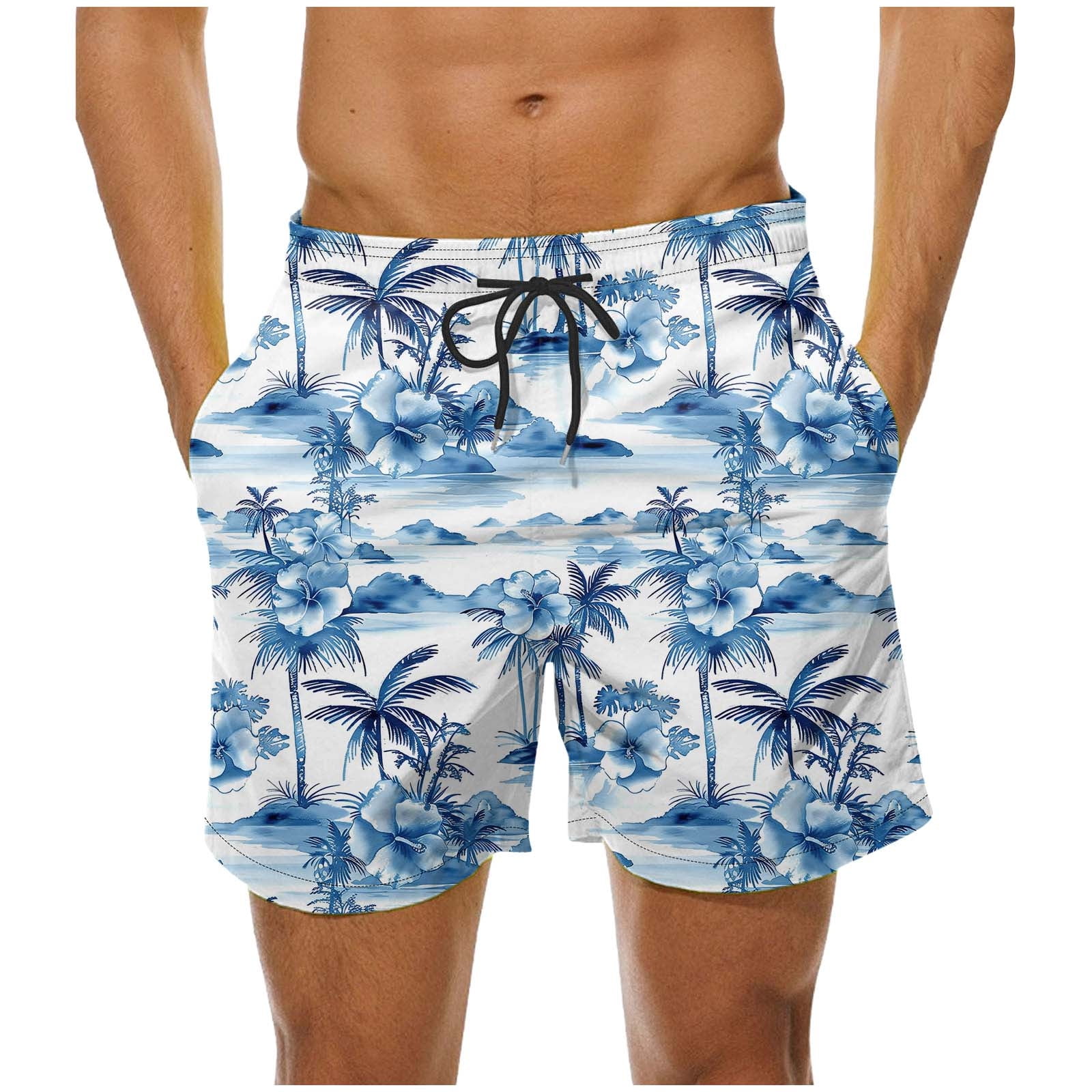 Jjayotai George Shorts Men Above the Knee, Men's Swim Trunks, Beach ...