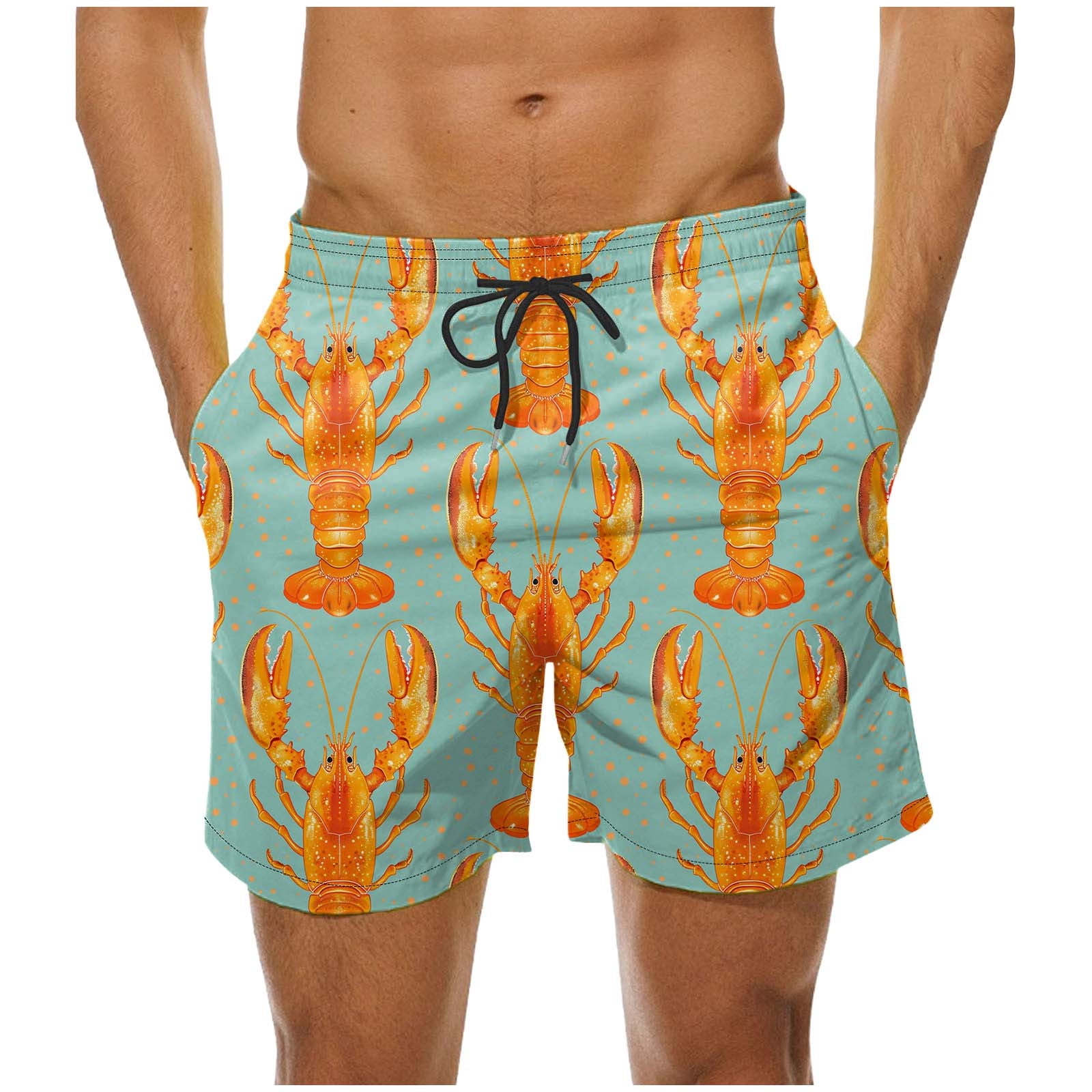 Jjayotai George Shorts Men Above the Knee, Men's Swim Trunks, Beach ...