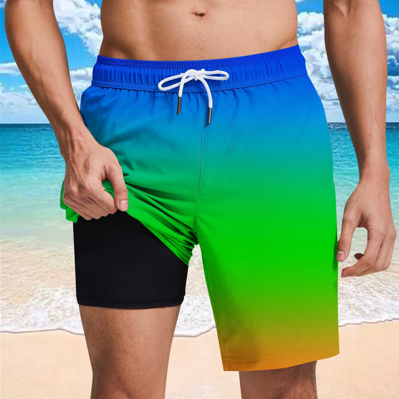 Jjayotai George Shorts Men, Mens Swim Trunks, Quick Dry Compression ...