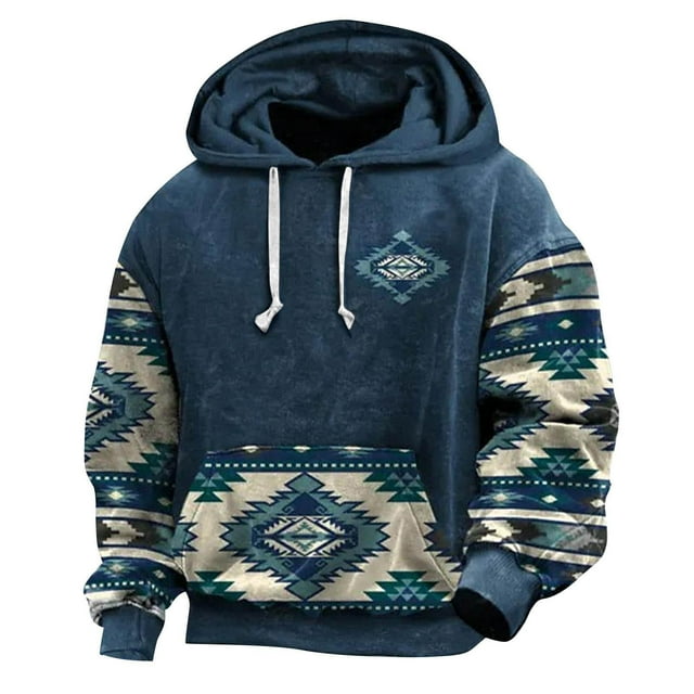 Jjayotai Men's Aztec Hoodies, Vintage Ethnic Graphic Hooded Pullover ...