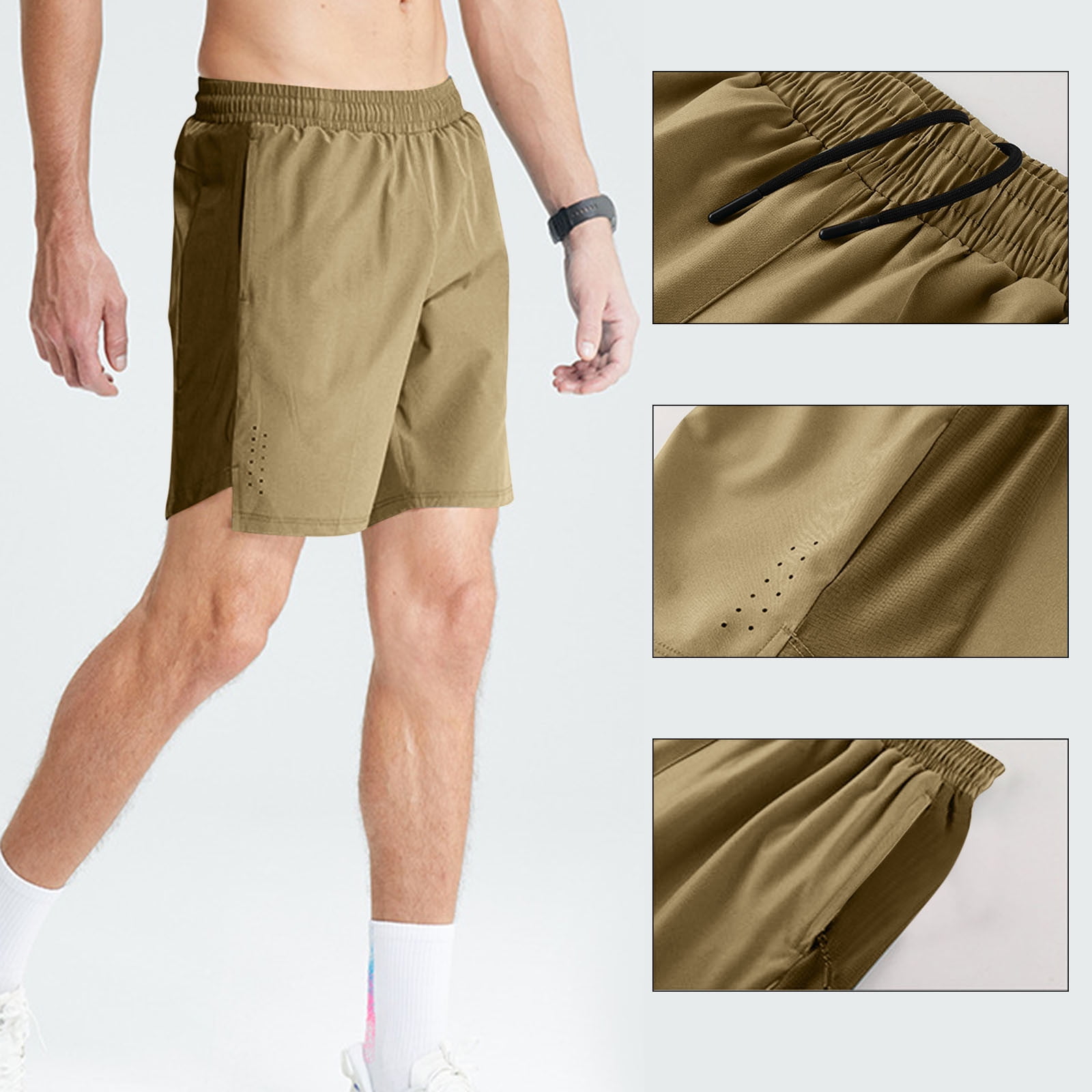 Jjayotai Mens George Shorts, Men Solid Color Casual Fashion Draw ...