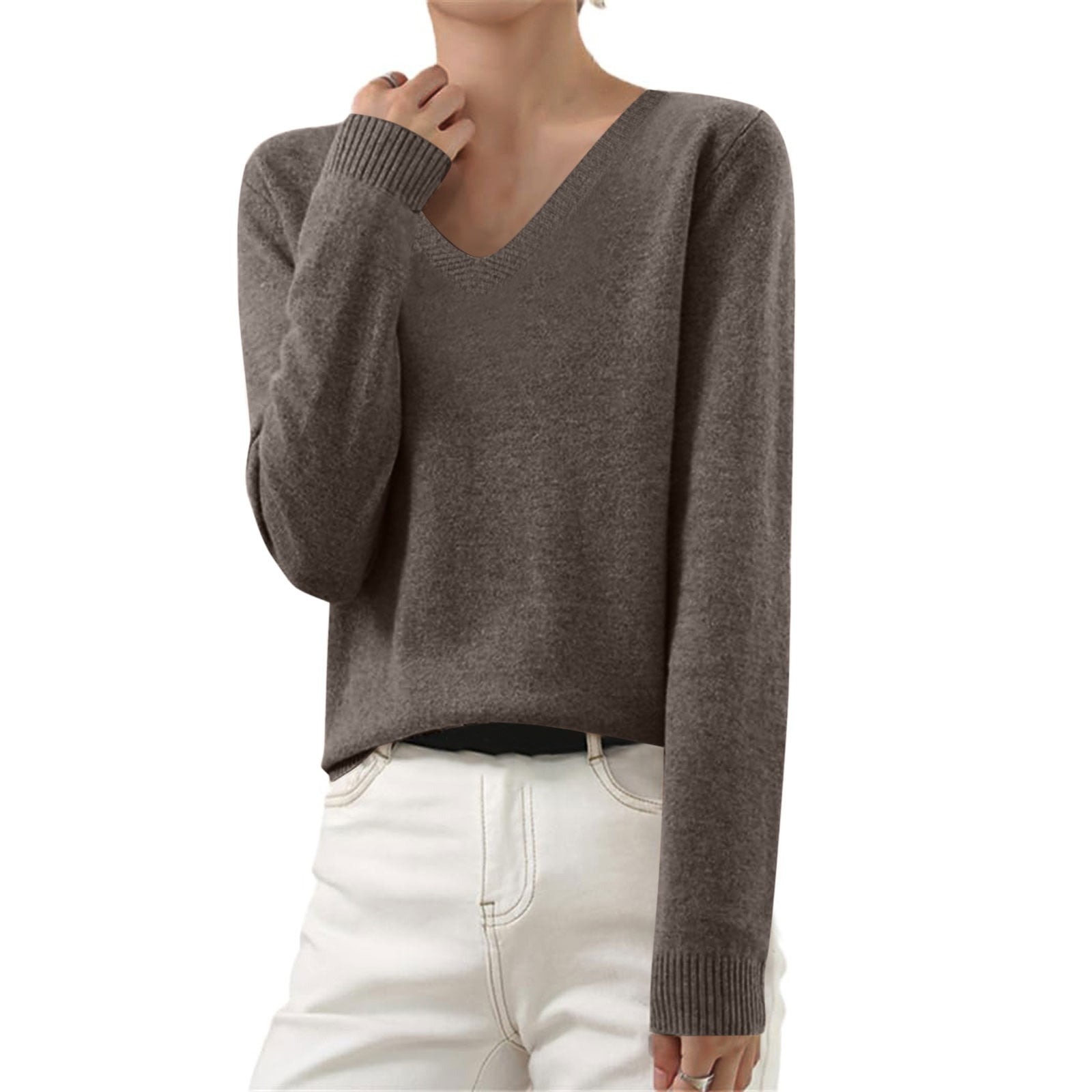 Jjayotai Women's Casual Sweater,Lightweight Long Sleeve Pullover ...