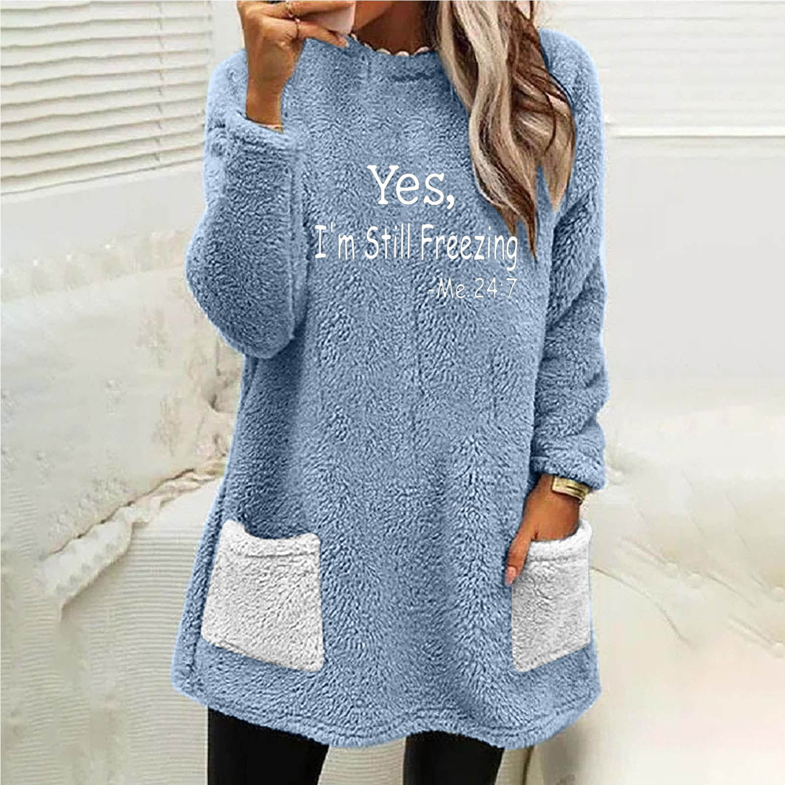 Jjayotai Women's Oversized Crew Neck Sweater Clearance, Yes, I'm Still ...