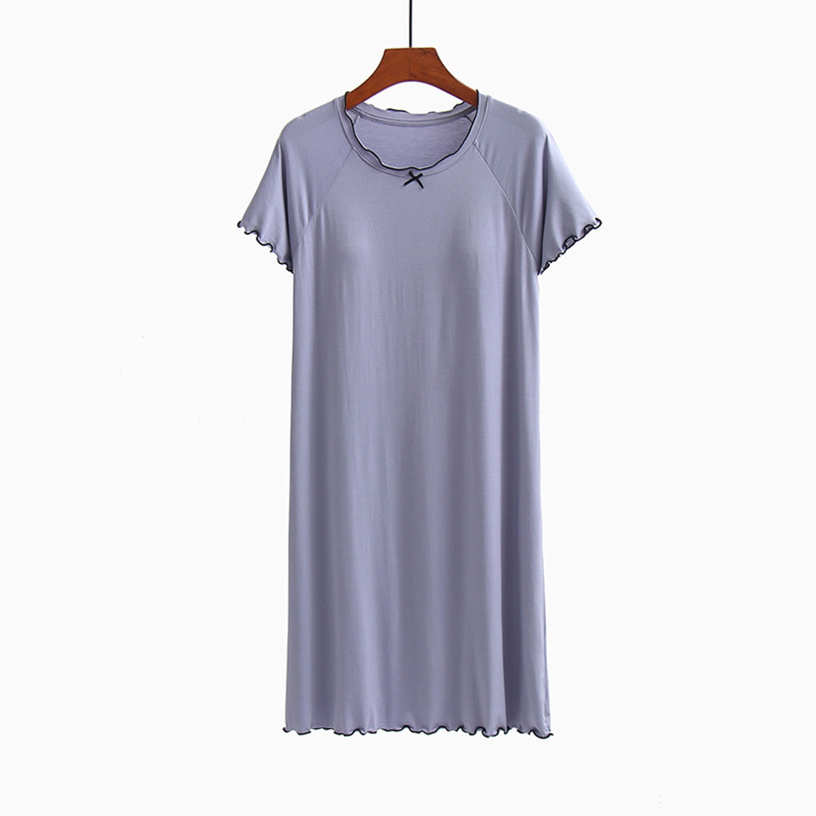 Jjayotai Women's Soft Nightgown, Sleep Dress Summer Short Sleeve Comfy ...