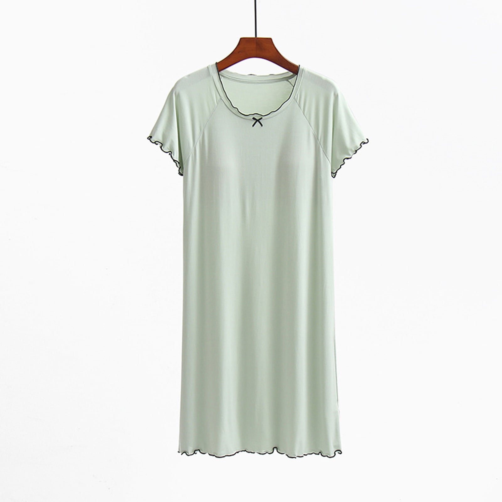 Jjayotai Women's Soft Nightgown, Sleep Dress Summer Short Sleeve Comfy ...