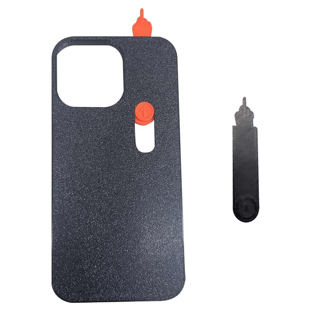 Jkapagzy 3D Printed Sliding Middle Finger Phone Case Toy Friendly ...