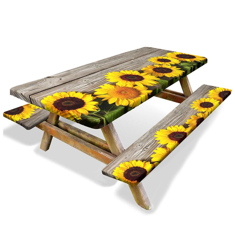 Jkapagzy Sunflower Summer Picnic Table Cover 3 Piece Set, Spring Summer ...