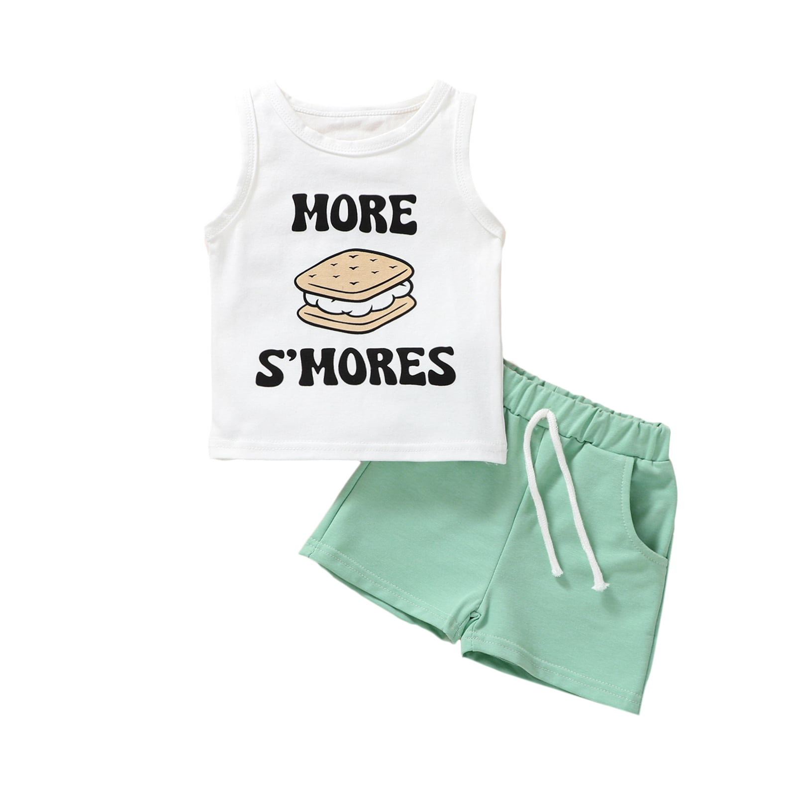 Jkerther 2Pcs Baby Boy Summer Clothes Infant Toddler Beach Outfits Sleeveless Tank Tops Shorts ...